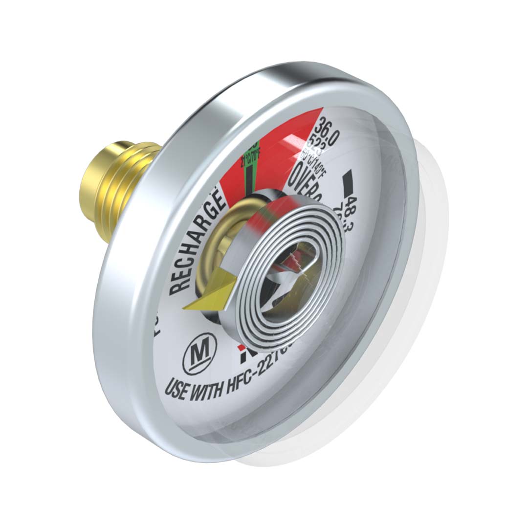 25 Bar UL 36mm Pressure Gauge - HFC- 277ea - RE7571 — Reacton Fire ...